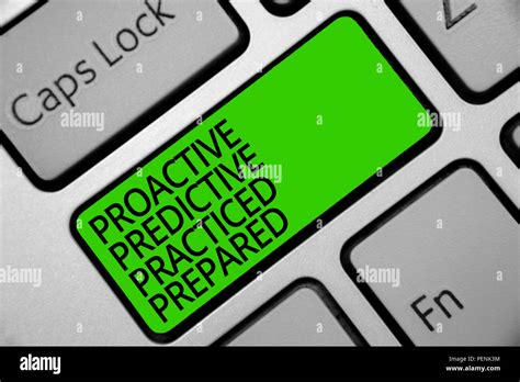 Handwriting Text Proactive Predictive Practiced Prepared Concept