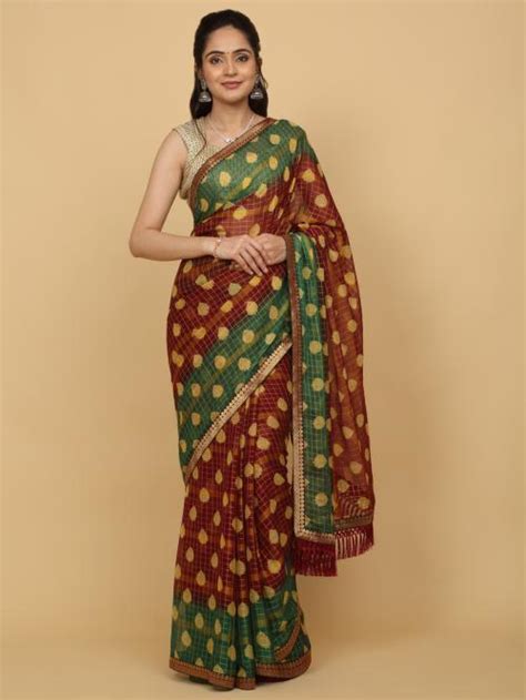 Buy Anuradha Sarees Womens Daily Wear Bollywood Saree Maroonregular