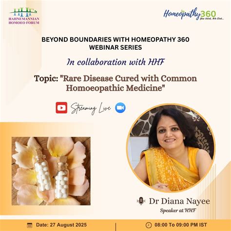 Join Upcoming Webinar With Dr Diana Nayee Speaker Hhf