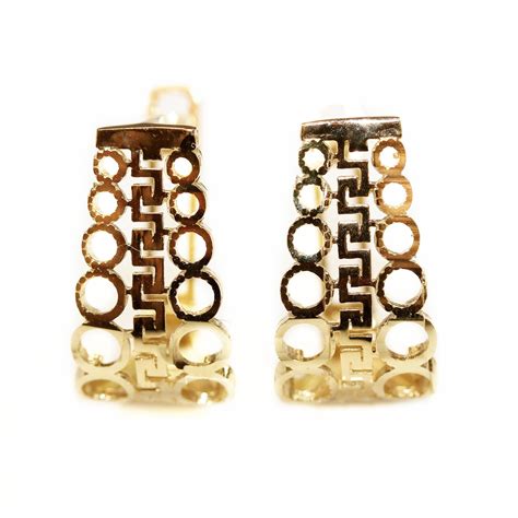 Cercei Din Aur Galben 14k Cu Model Cercuri Bijuteria Diva Gold