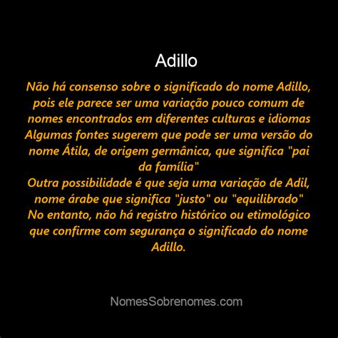 Qual O Significado Do Nome Adillo