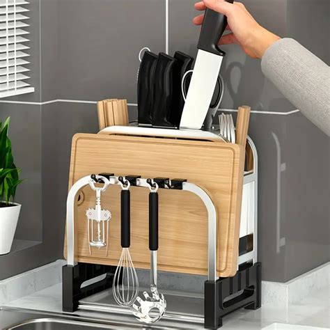 Knife Holder Knife Block Knife Storage Rack Chopsticks Rest Temu