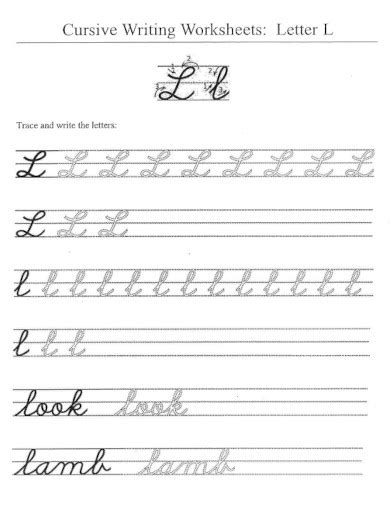 21 FREE Cursive Writing Worksheet Samples To Download