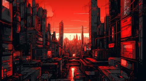 Red Cityscapes In 4k 3840x2160 By Ai Rwallpapers
