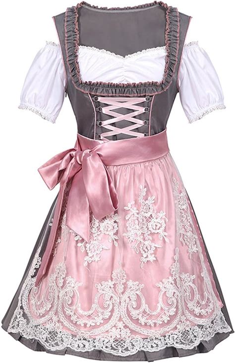 MOVAWAKY Tenue Bavaroise Femme Oktoberfest Bavarois Costume Serveuse