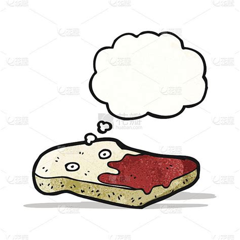 吐司上的卡通果酱