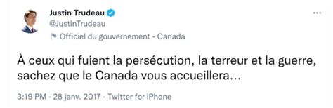 Réfugiés Le Québec Submergé Depuis Le Tweet De Trudeau Jdm