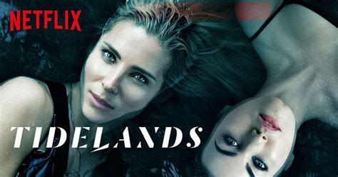 Two Women Laying Next To Each Other With The Words Tidelands Written On