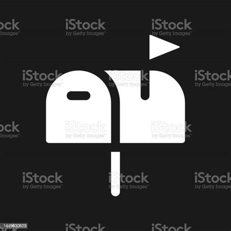 사서함 어두운 모드 문자 모양 Ui 아이콘 개념에 대한 스톡 벡터 아트 및 기타 이미지 개념 검은색 그래픽 사용자