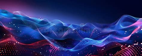 Colorful Glowing Data Visualization On Abstract Futuristic Landscape Ai Generated Stock