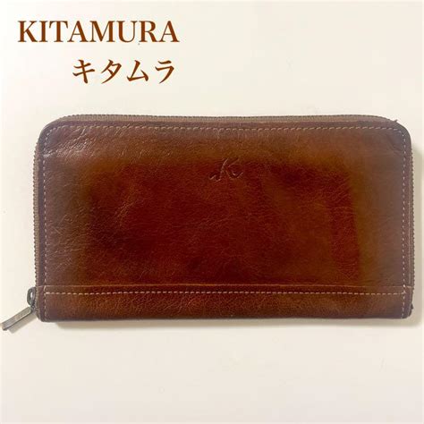 定番人気 キタムラ Kitamura 財布 長財布 ラウンドファスナー ブラウン メルカリ