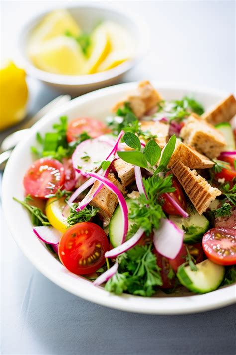 Lebanese Fattoush Salad With Crispy Pita And Sumac Cooking Mediterranean
