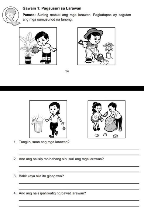 Gawain 1 Pagsusuri Sa Larawan Panuto Suriing Mabuti Ang Mga Larawan