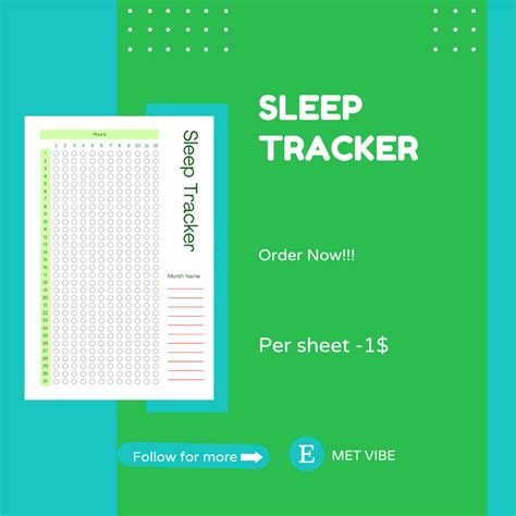 Sleep Tracker Planner Sleep Tracker Sleep Planner