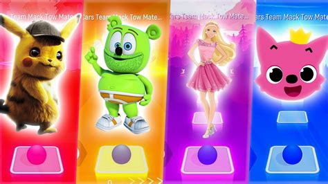 Pikachu 🆚 Gummy Bear 🆚 Barbie 🆚 Pinkfong Youtube