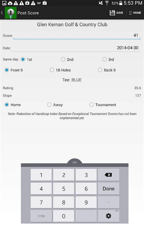 Golf Handicap Calculator Tracker Free World Rules Apk For Android