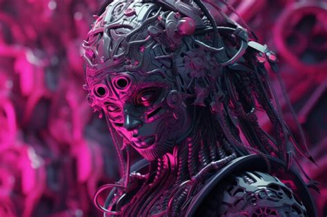 Premium Ai Image An Image Of A Woman With A Headpiece And A Pink