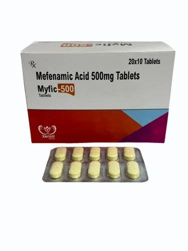 Mefenamic Acid 500mg Myfic 500 Tablet At ₹ 285strip Meftal Spas In