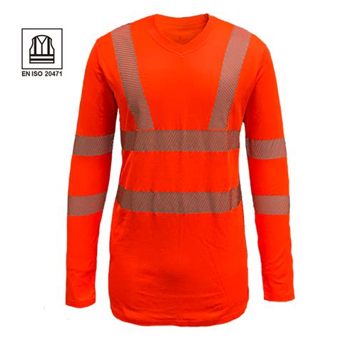 Hts32 High Visibility Long Sleeve T Shirt Tech Wear