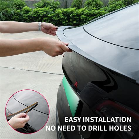 2022 새 차 트렁크 윙 립 테슬라 모델 3 모델 Y 스포일러 2021 리어 테일 윙 스티커 액세서리 매트 글로스 Aliexpress