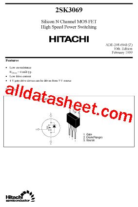 2SK3069 Datasheet(PDF) - Hitachi Semiconductor