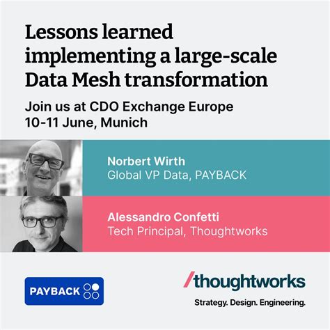 Cdoeurope Cdo Chiefdataofficer Dataevent Datamesh Thoughtworks