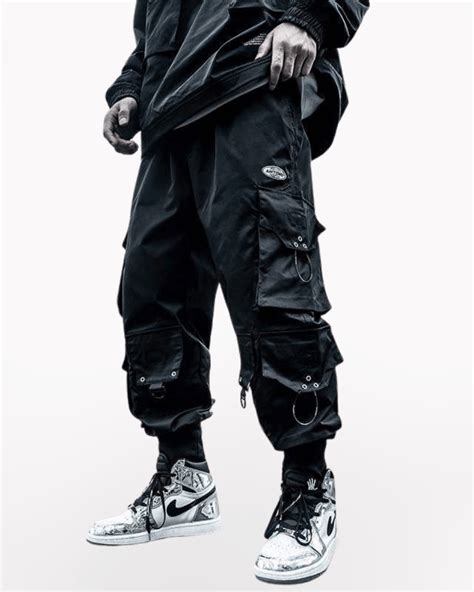 Streetwear Black Multi Pocket Cargo Pants Techwear Official
