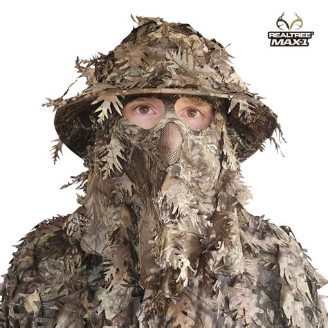 Mossy Oak And Realtree 3d Leafy Camo Bucket Hats With Face Mask Quikcamo