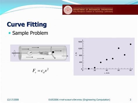 Ppt 01052006 การคำนวณทางวิศวกรรม Engineering Computation Curve Fitting Regression