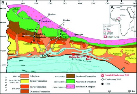 A Location Of Dahomey Basin In The Gulf Of Guinea Area Of West Africa