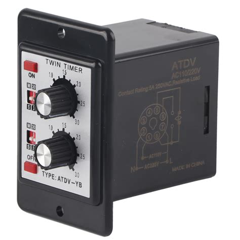 Knob Control Time Switch Relay On Off Twin Timer Relay Atdv Yb Ac110v