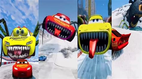 Lightning Mcqueen Eater Mutant Spider And Mcqueen Red Eaten Robot