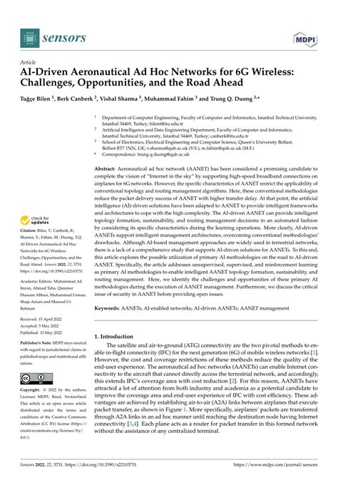 Pdf Ai Driven Aeronautical Ad Hoc Networks For 6g Wireless