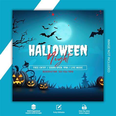 Premium Psd Happy Halloween Social Media And Instagram Post Template