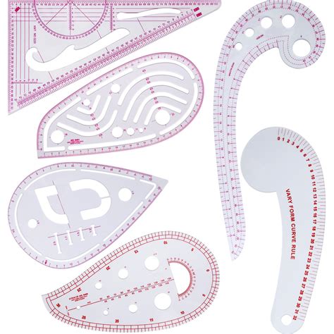 Buy Boao 6 Pieces French Metric Ruler Plastic Sewing Tools Curve Shaped Measure Ruler For Sewing