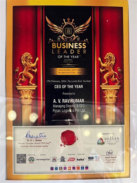 Ravi Kumar On Linkedin I Am Humbled To Receive This Award Ceo Of The