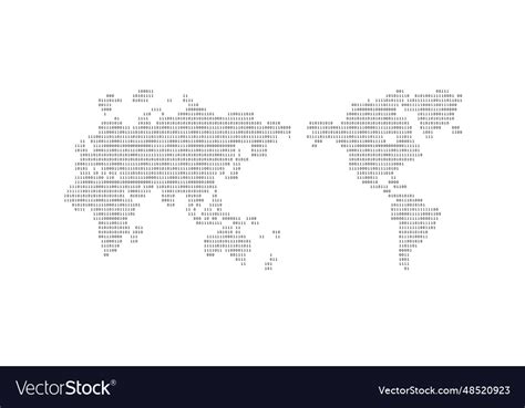 stream of binary code numbers on the monitor are vector image