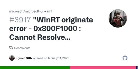 Winrt Originate Error 0x800f1000 Cannot Resolve Targetname When