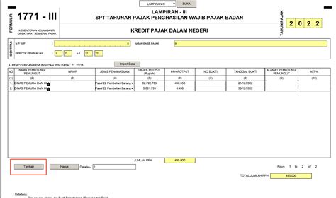 Cara Mengisi Lampiran 1771 III Blog Online Pajak