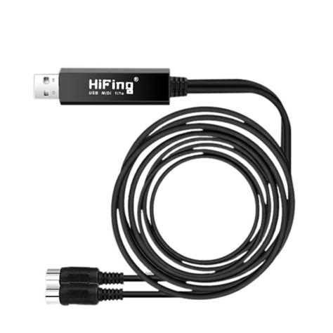HiFing USB IN OUT MIDI Interface Converter Adapter With 5 PIN DIN MIDI Cable For PC Laptop Mac