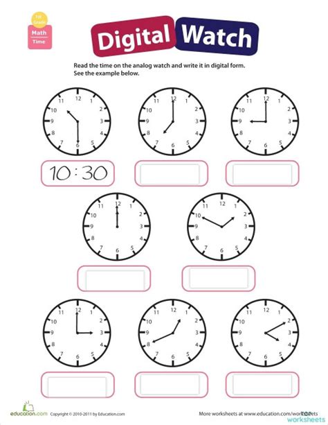 Telling Time Analog Clock Interactive Worksheet Topworksheets