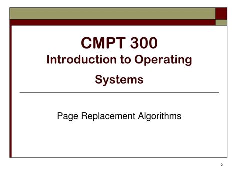 Ppt Cmpt 300 Introduction To Operating Systems Powerpoint