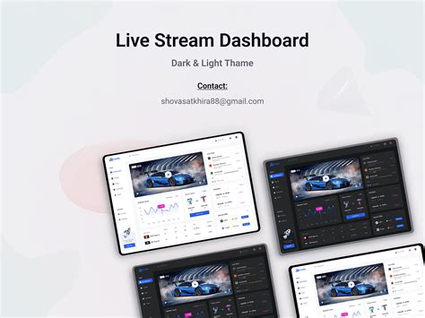 Live Stream Dashboard UI Design Behance
