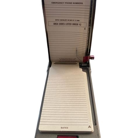 Bates Office Vintage Bates Metal Secretary List Finder Phone Index
