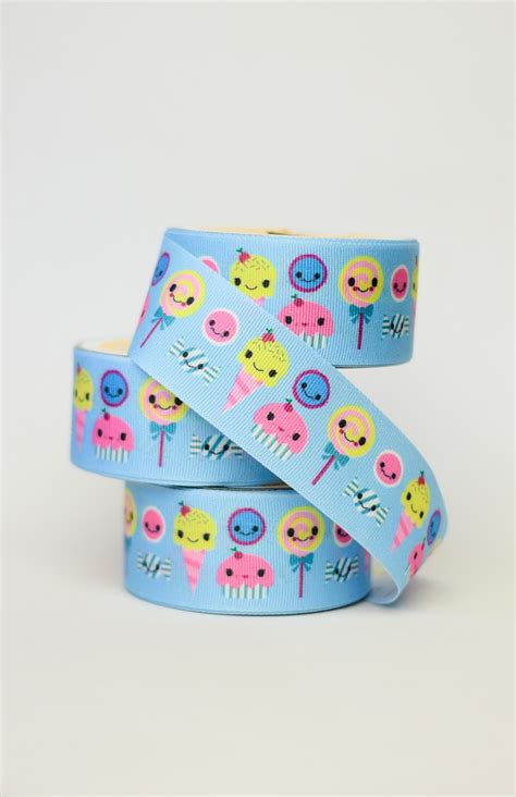 Alpet Gorgurão Estampado GR2 2489 16 Doces Diversos fundo azul
