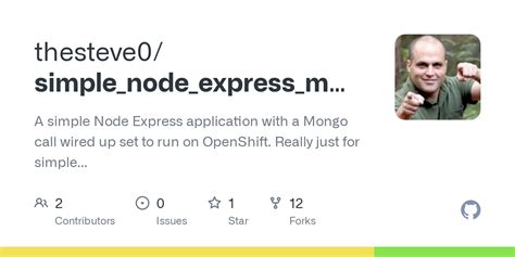 Github Thesteve0simplenodeexpressmongo A Simple Node Express