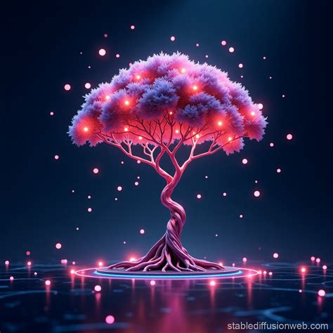 Futuristic Cyberpunk Tree Animation Stable Diffusion Online