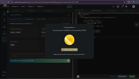 Radheshyam Ghanta On Linkedin Gfg160 Gfg160 Codingchallenge