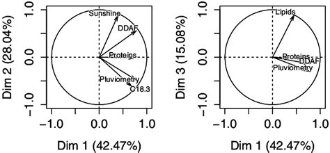 Variables Projection On Pca Dimensions 12 And 13 Only Variables With