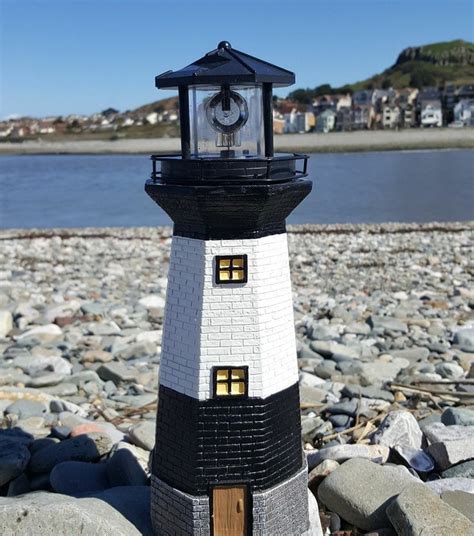 Solar Powered Lighthouse Rotating Led Garden Light House Decor Quildinc Solar Leuchtturm